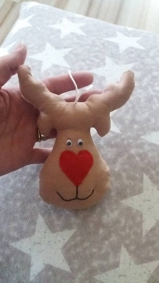 Vianočné ozdoby - Sob Rudolf / Nikoletatelier - SAShE.sk