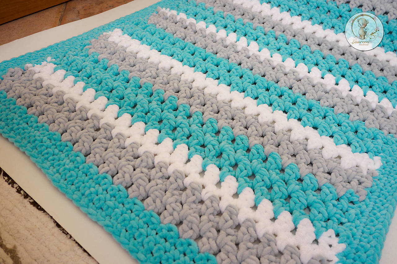 Háčkovaná detská deka tyrkysová / Laureenhandmade - SAShE.sk