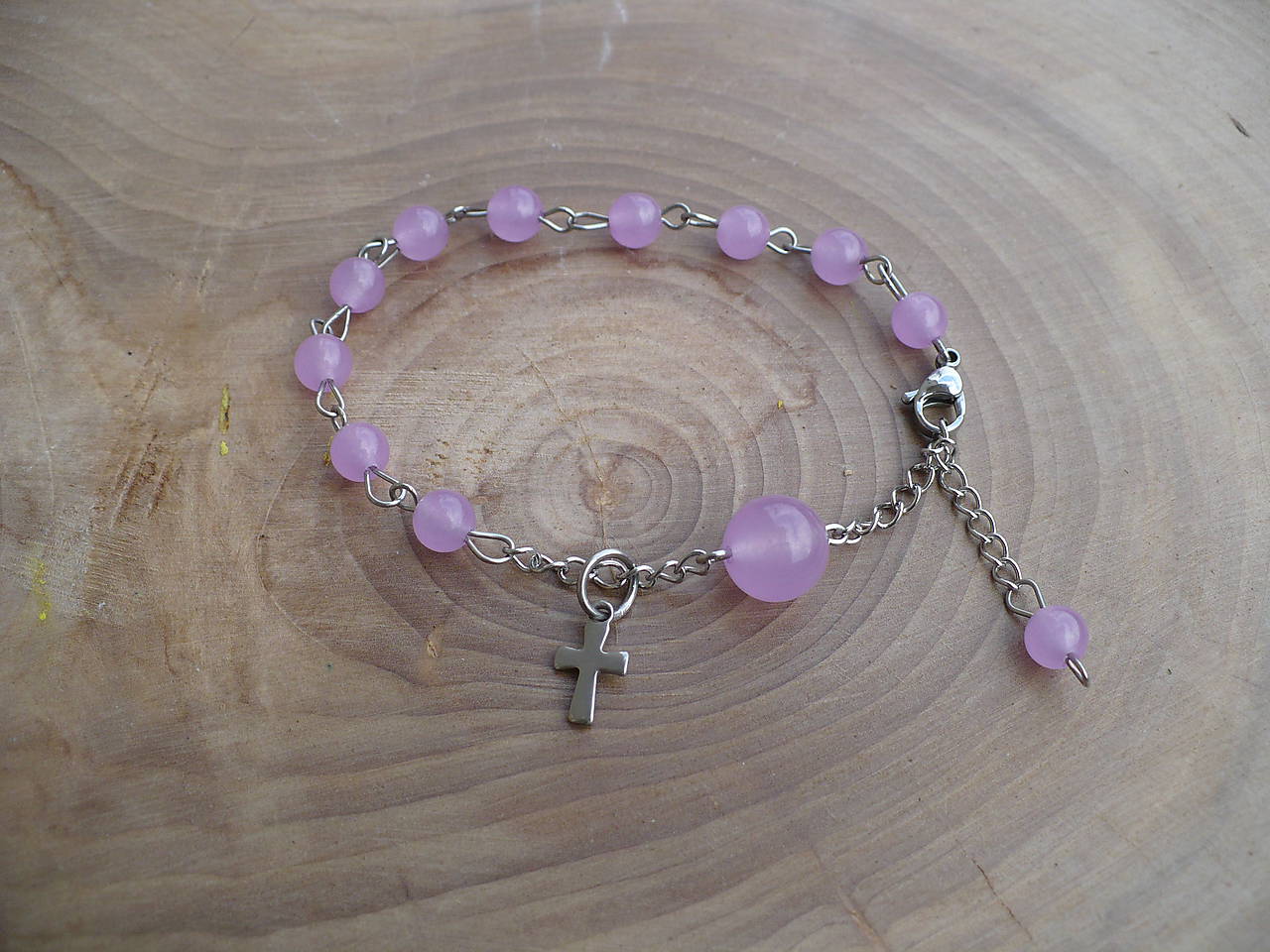 Ruženec na ruku z Jadeitu-chirurgická oceľ / DoTishop - SAShE.sk