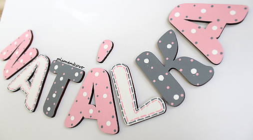 NATÁLKA Meno z dreva na stenu / pismenkovo - SAShE.sk