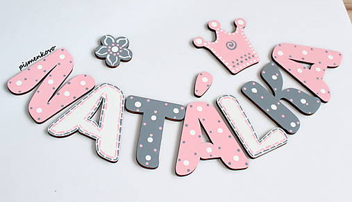 NATÁLKA Meno z dreva na stenu / pismenkovo - SAShE.sk