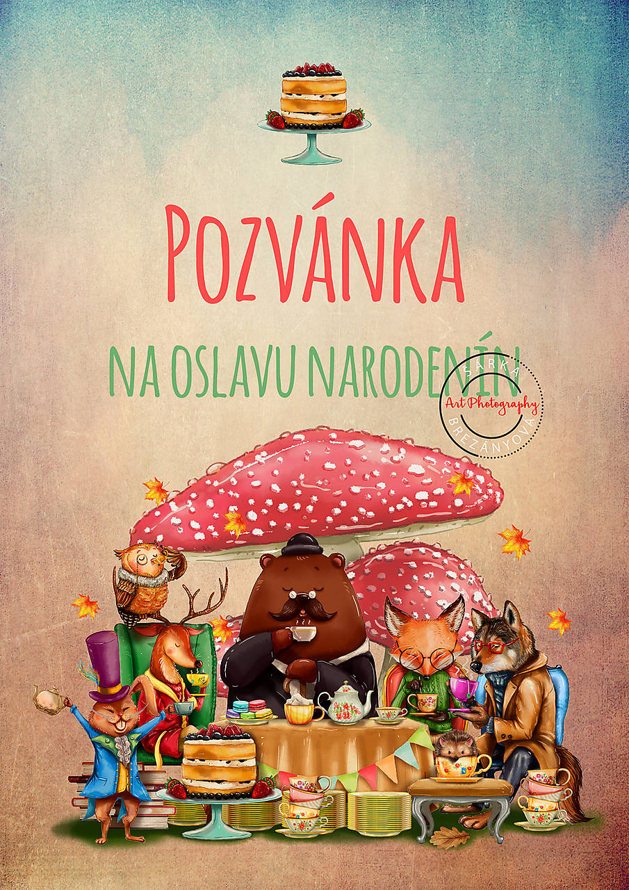 OSLAVA NARODENÍN pozvánka / SarkaBrezanyova - SAShE.sk