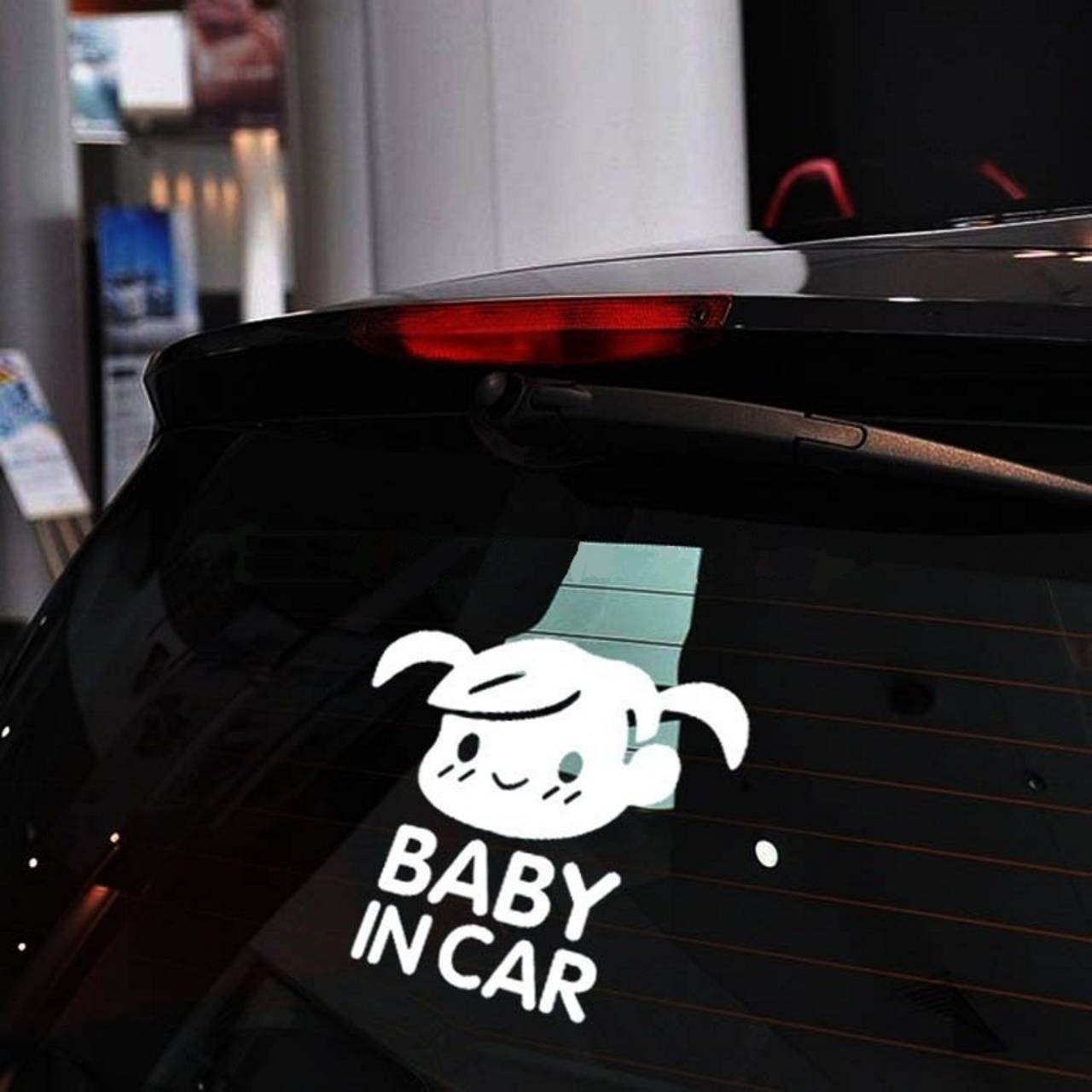 Nálepky na auto - Baby in car dievčatko (Biela) / eNALEPKY - SAShE.sk