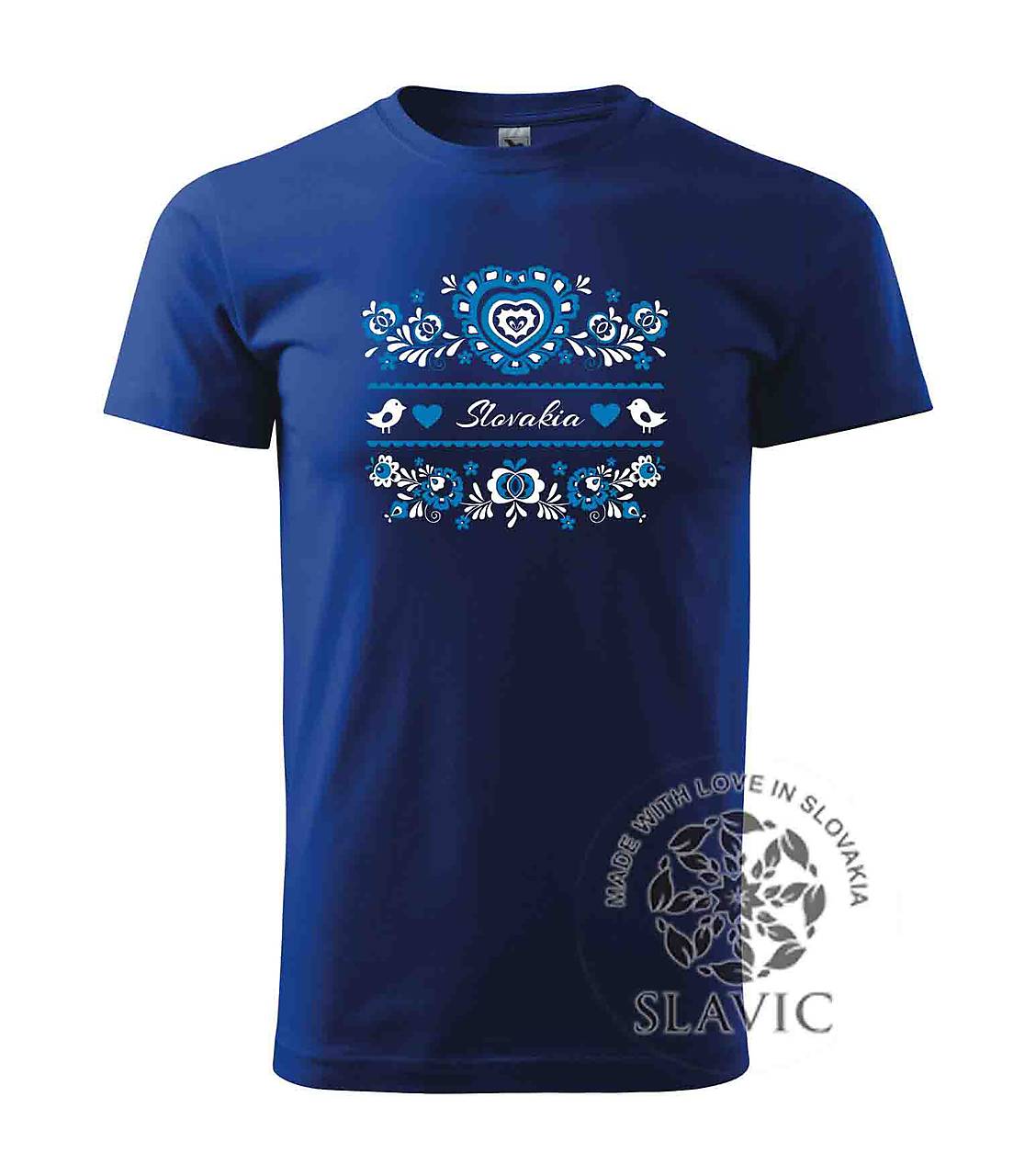 Ľudové tričko modré / slavic - SAShE.sk