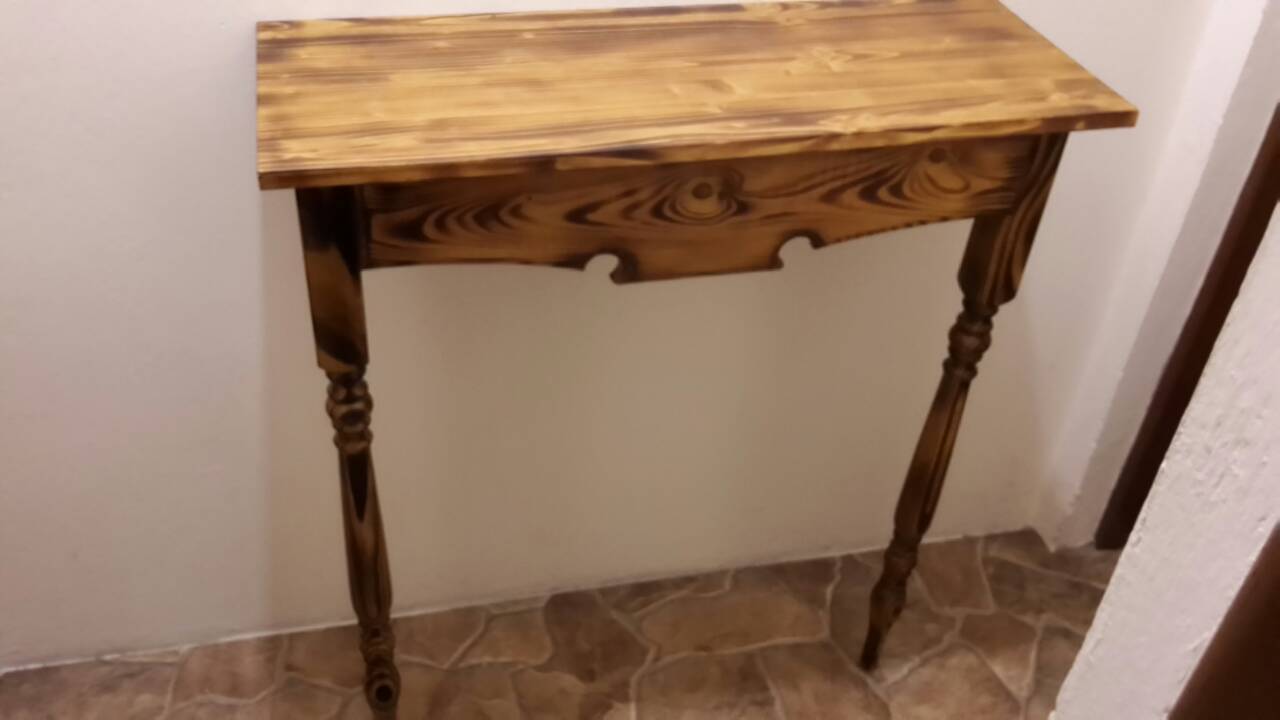Konzolový stolík , rustikál 2-nohy / Milaano.hobby - SAShE.sk