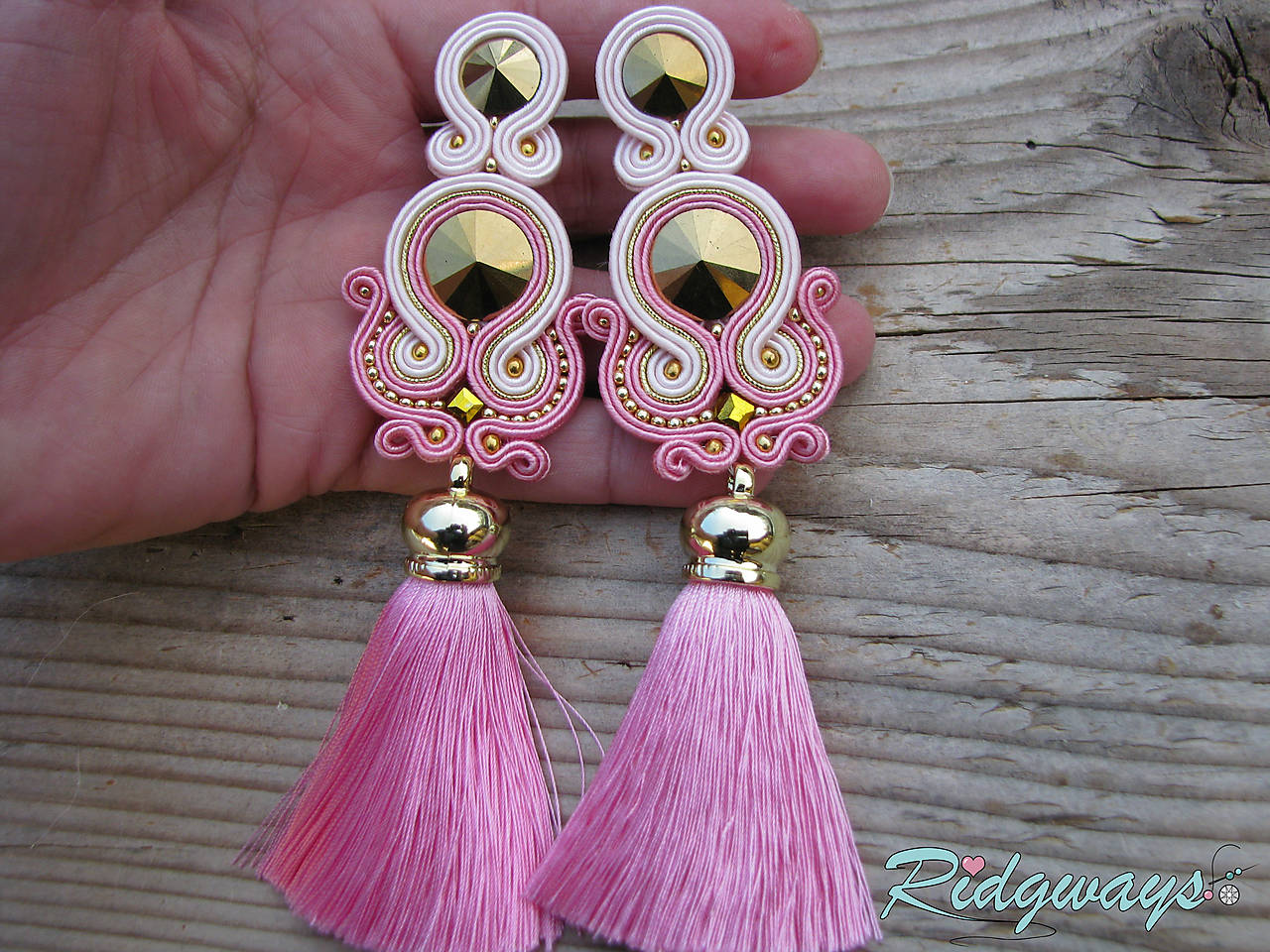 Tassels collection...soutache (Pink/Gold) / Ridgways - SAShE.sk