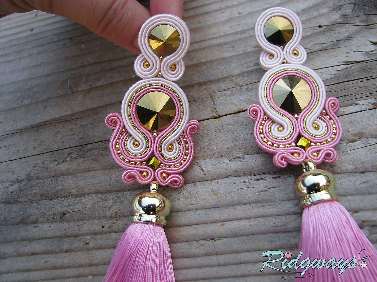 Tassels collection...soutache (Pink/Gold) / Ridgways - SAShE.sk