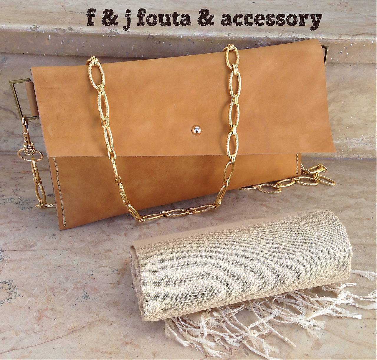 Listová kožená kabelka z kolekcie "Camel" / Tunisanka - SAShE.sk