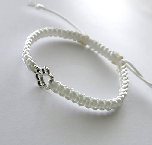 Náramok labka (biela) / Damina - SAShE.sk