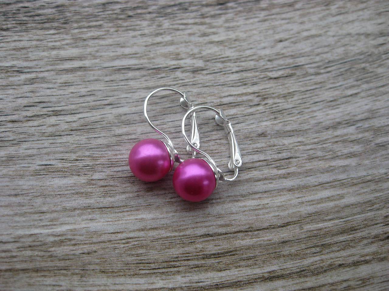 Perly visiace - striebro 925 (Cyklamenovo ružové perly, č.1793) / TARRA ...