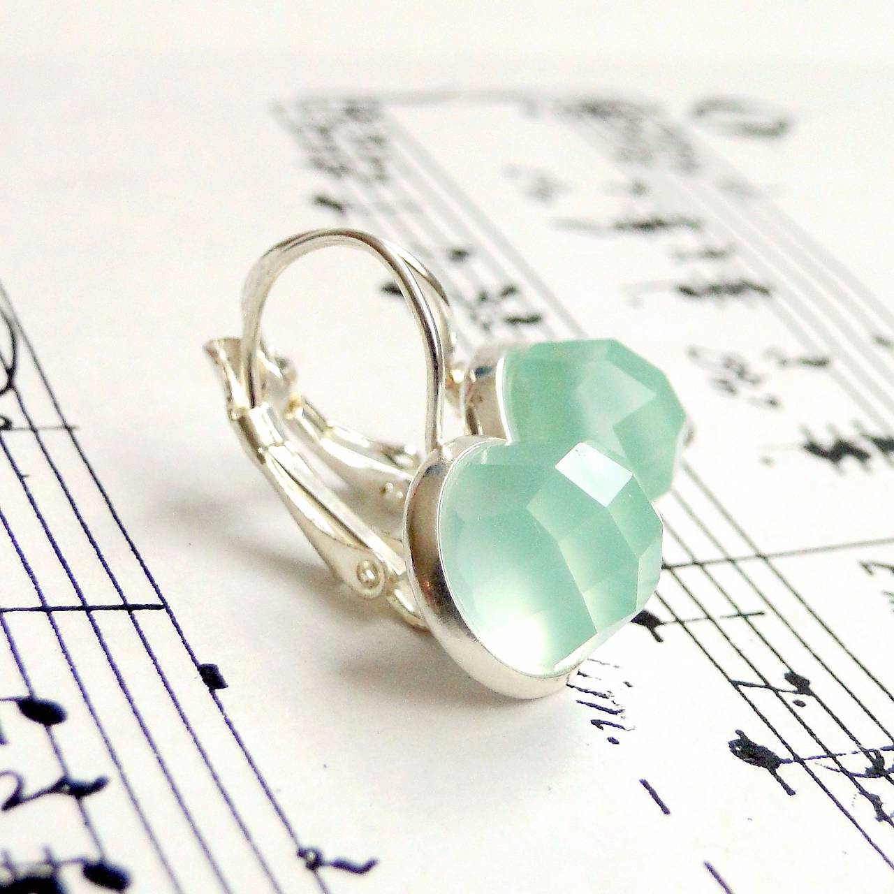 Aqua Chalcedony Set Silver/Silver Plated AG 925 / Sada strieborných ...