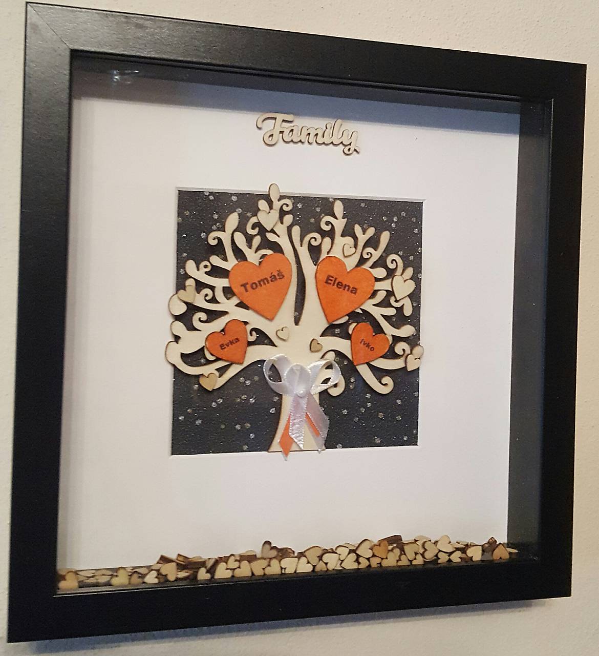 3d Svadobný Rodinný strom / rodostrom / rodokmeň obraz (Čierna ...