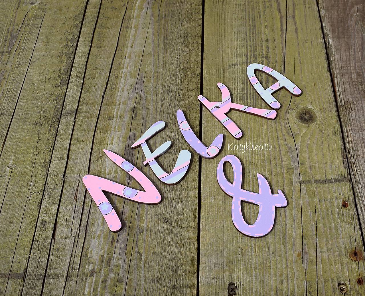 6,5cm písmenká Nelka / katykreativ - SAShE.sk