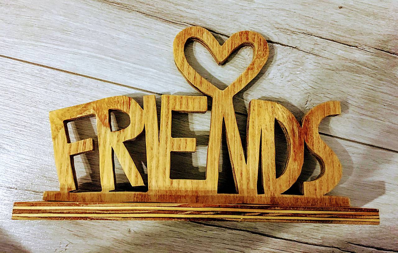 Nápis FRIENDS / LHwoodArt - SAShE.sk