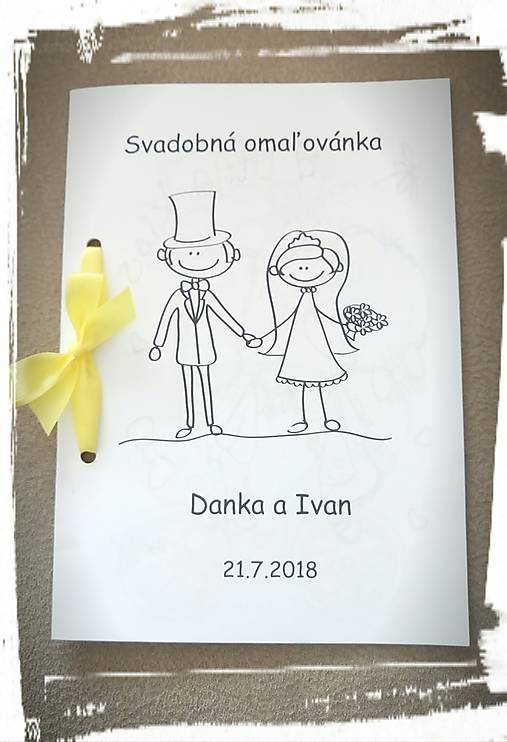 Svadobná omaľovánka / lucinka2281 - SAShE.sk