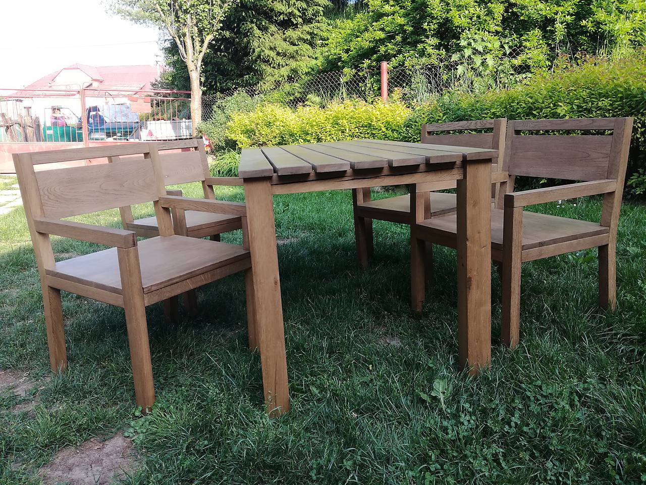 Dubový jedálenský stôl a stoličky / Staredrevo7 - SAShE.sk