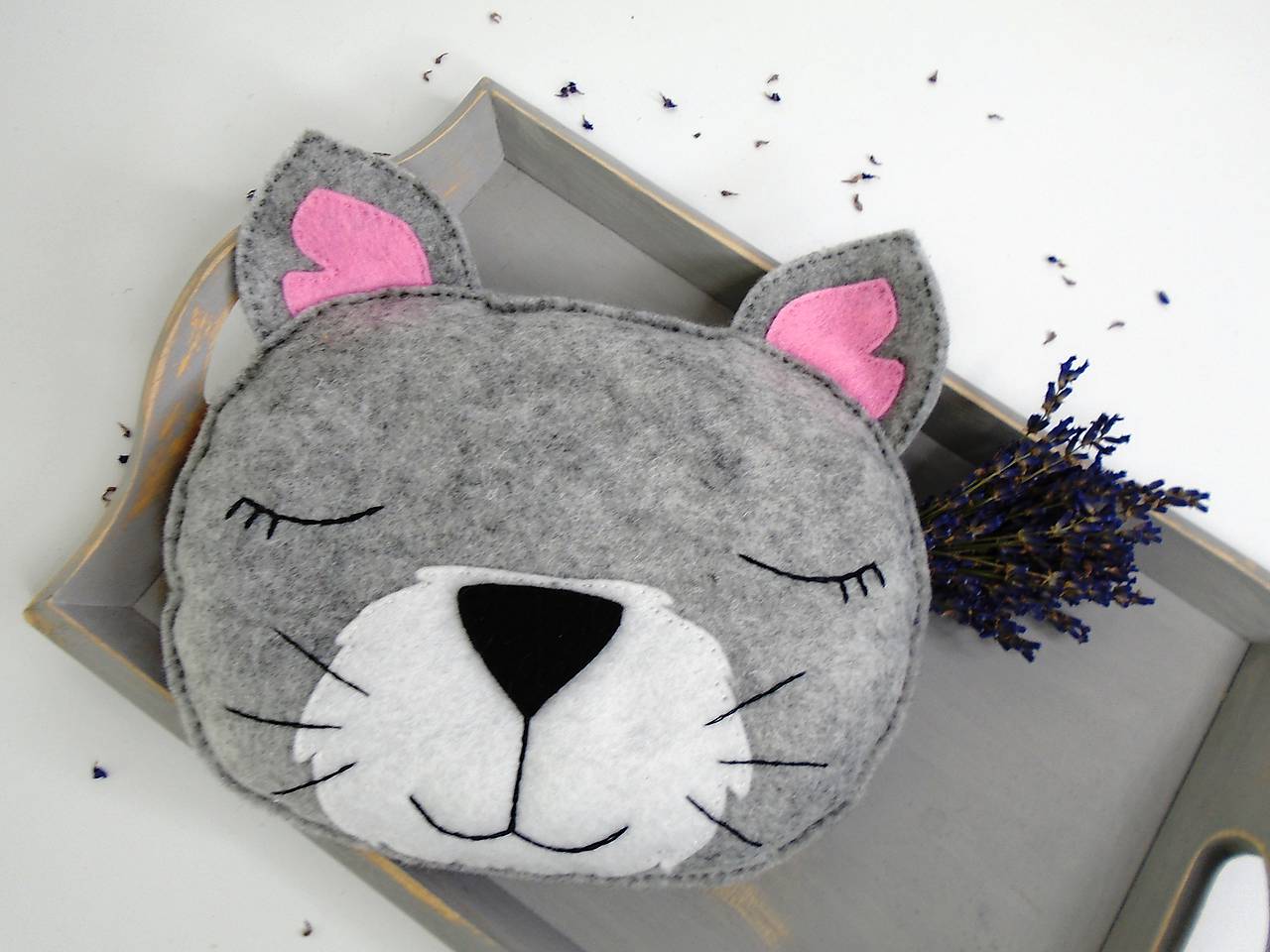 Hrejivý vankúš (Mačička) / Mary_Handmade - SAShE.sk