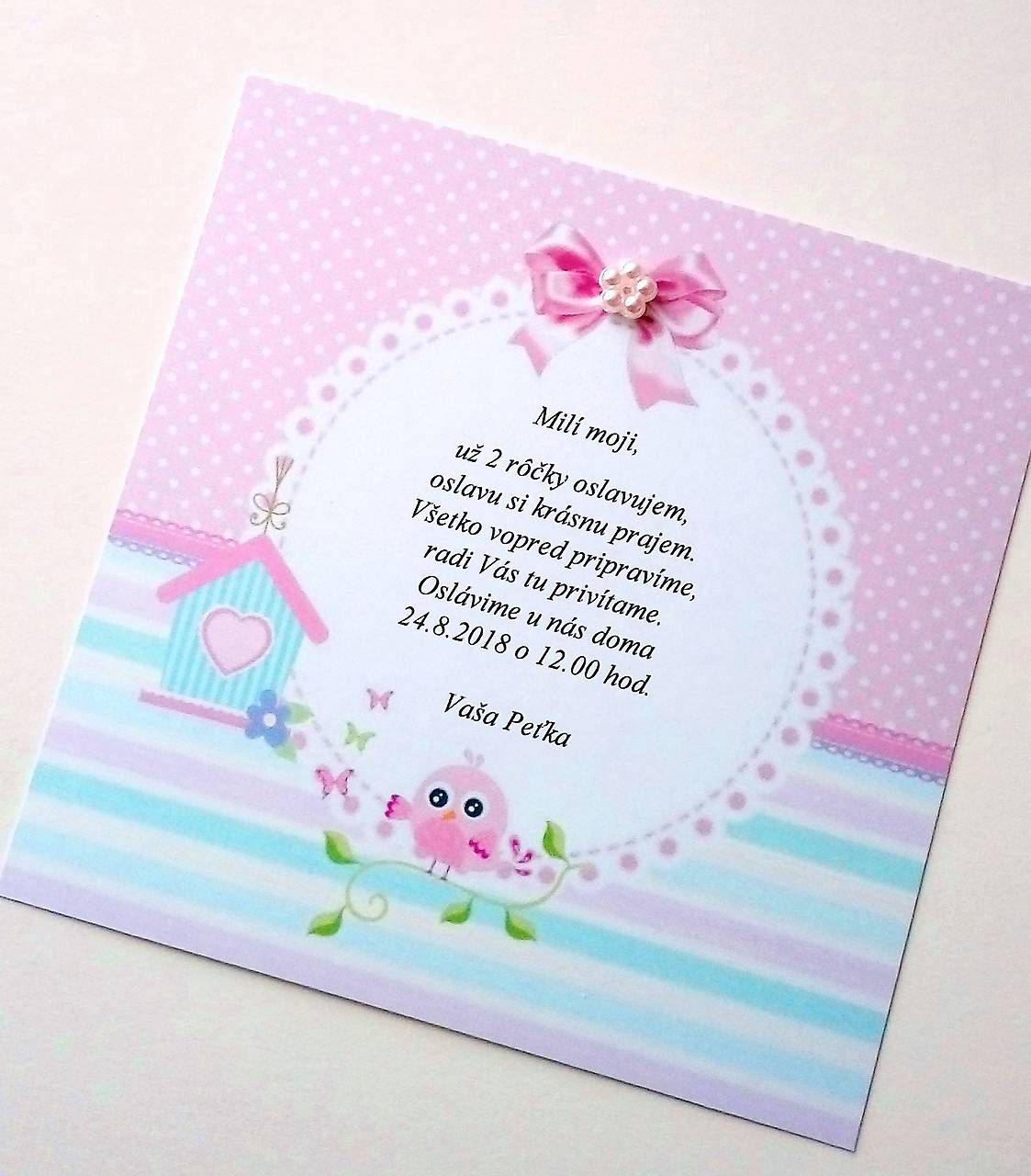 Pozvanie na oslavu / Baranova - SAShE.sk - Handmade Papiernictvo