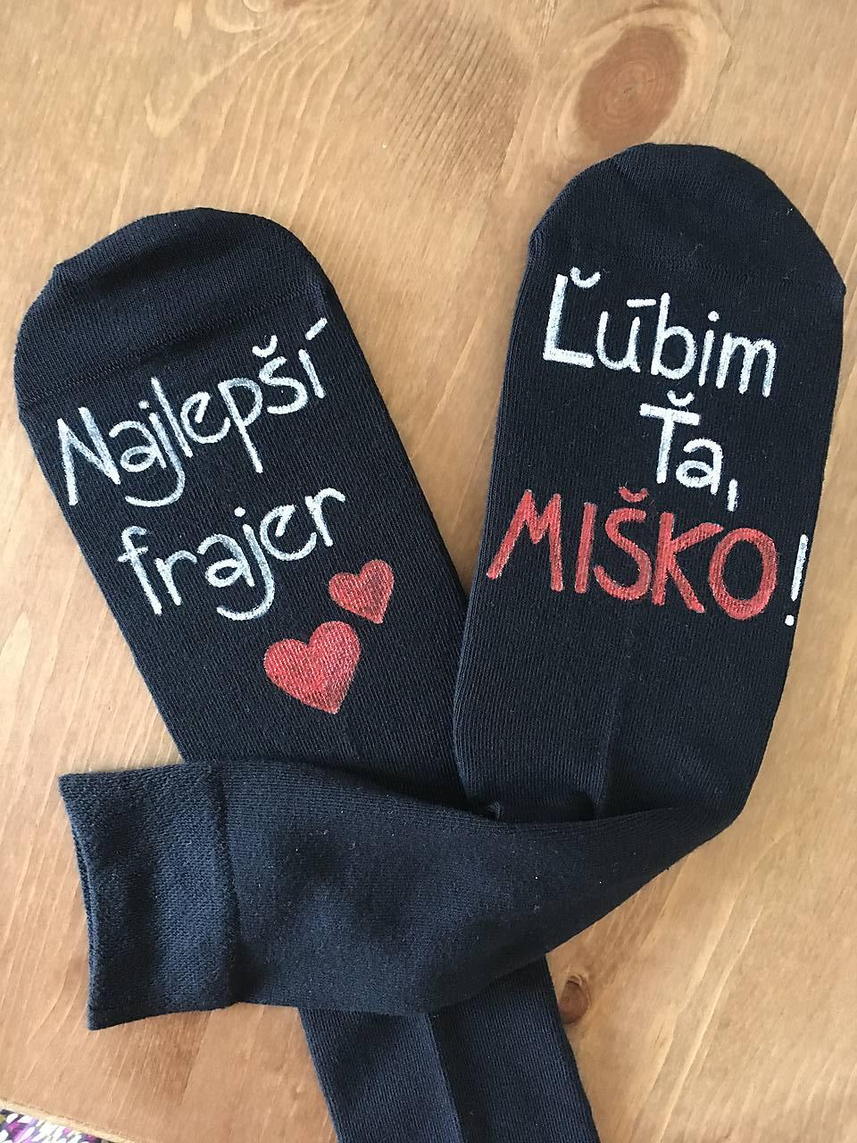 Maľované ponožky pre najlepšieho frajera/najlepšiu frajerku / mon-art - SAShE.sk