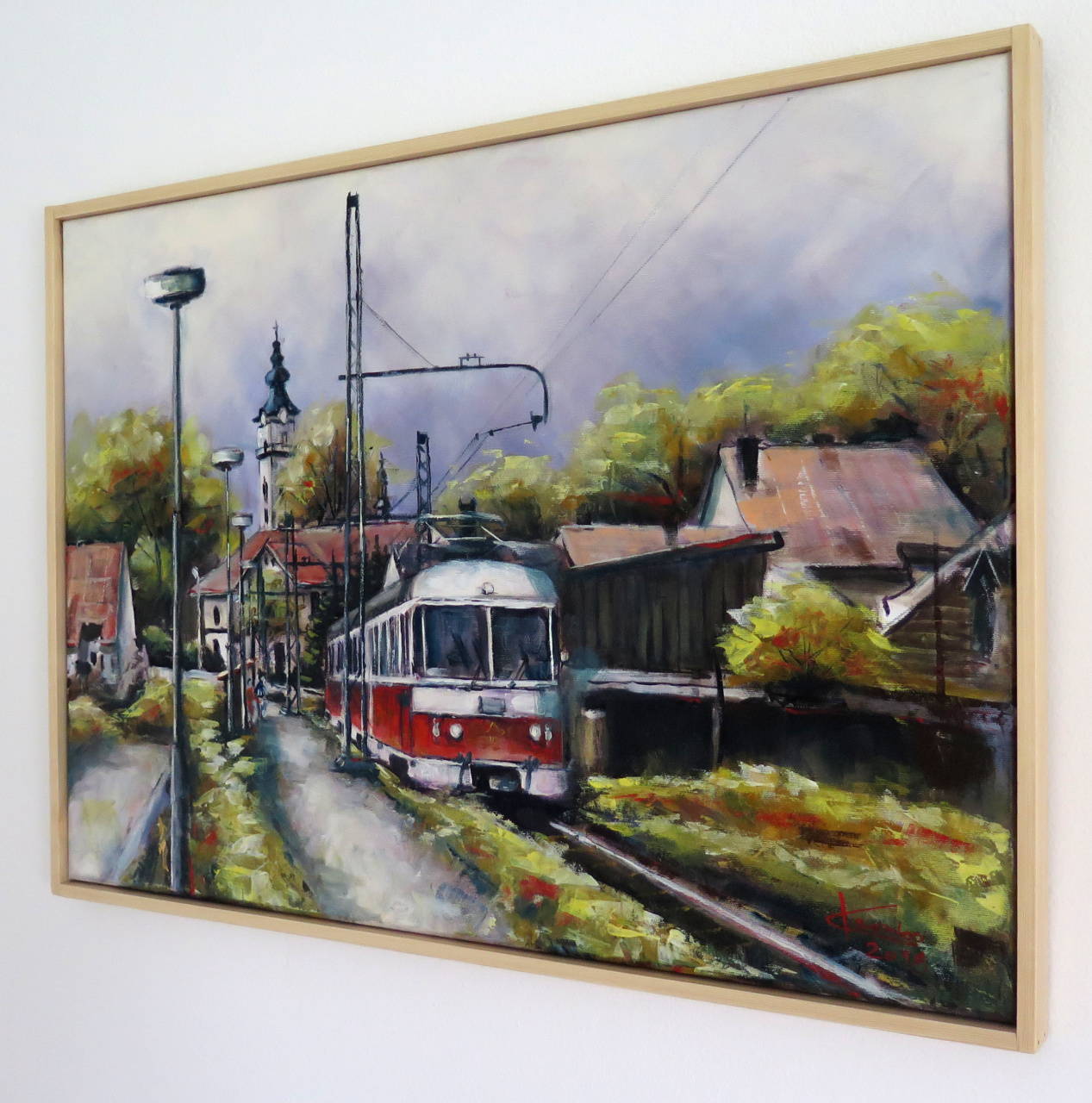 Zastávka Poprad-Veľká / pucik - SAShE.sk - Handmade Obrazy