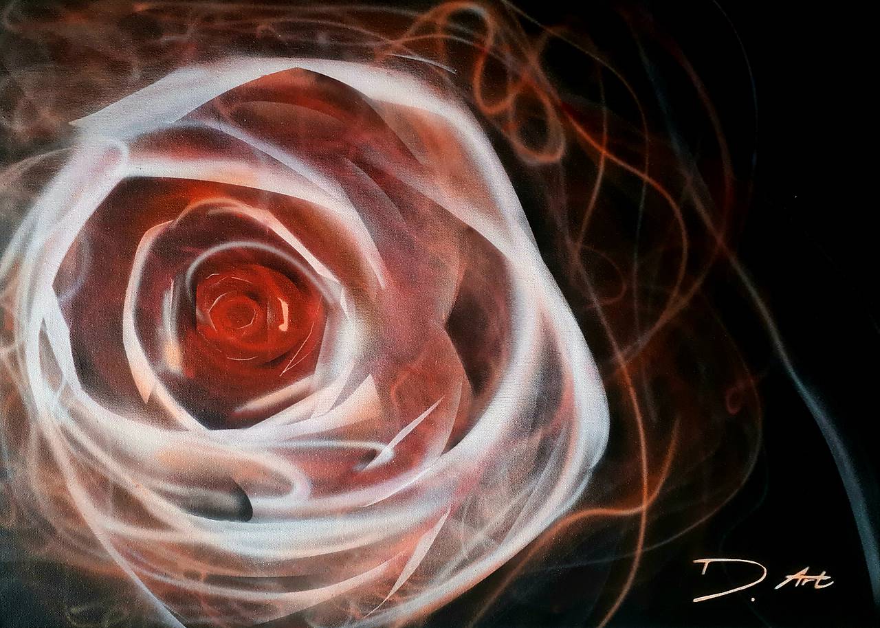 Ruža (NAMAĽOVANÁ!) / D.Art - SAShE.sk