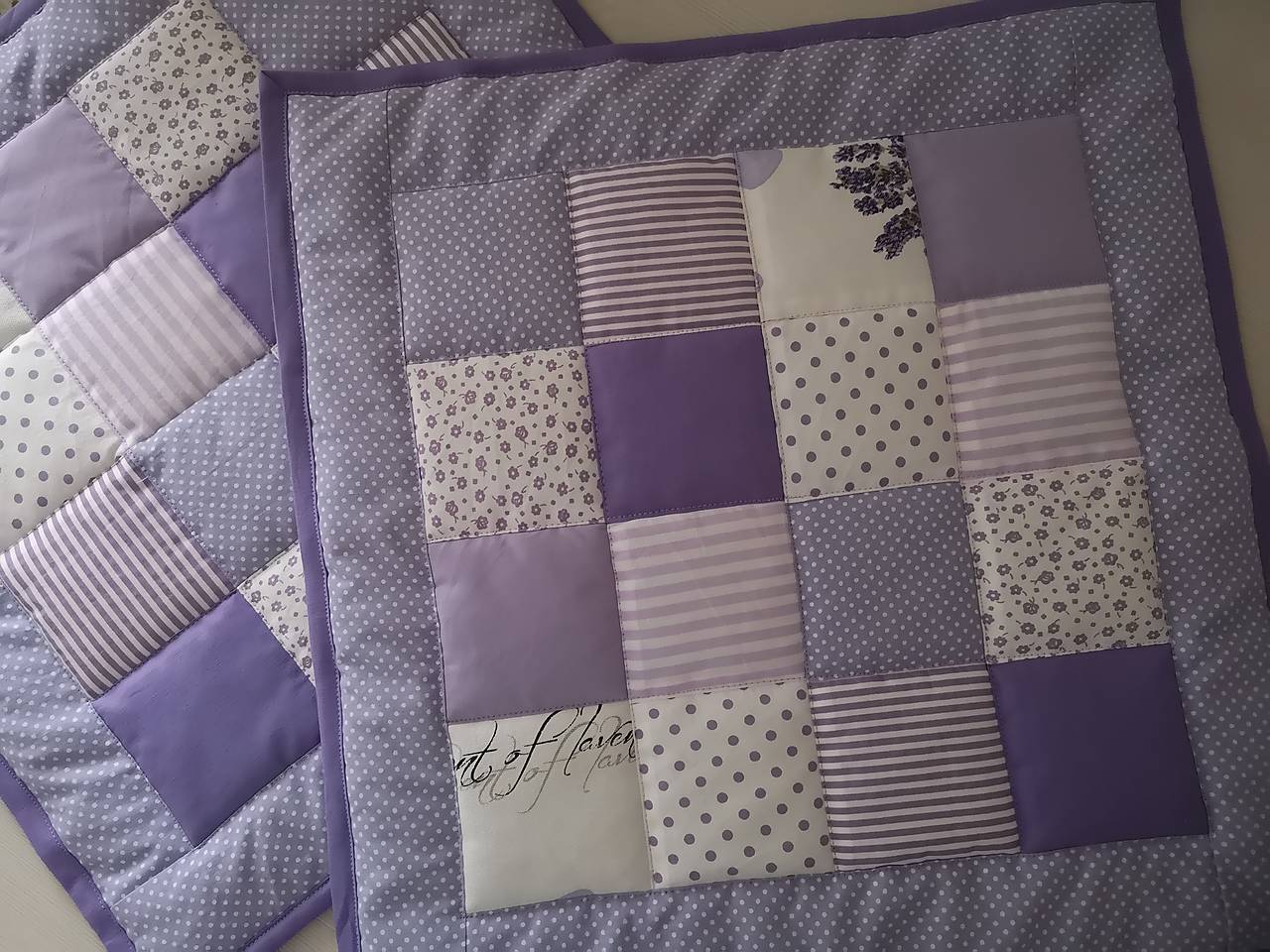Patchwork deka +vankúše Lilac / Predajnicka - SAShE.sk