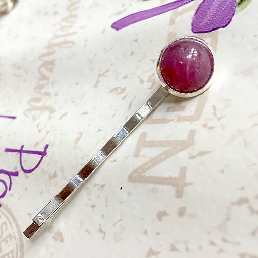 Natural Ruby Silver Hairpin / Sponka do vlasov s pravým rubínom /1221 ...