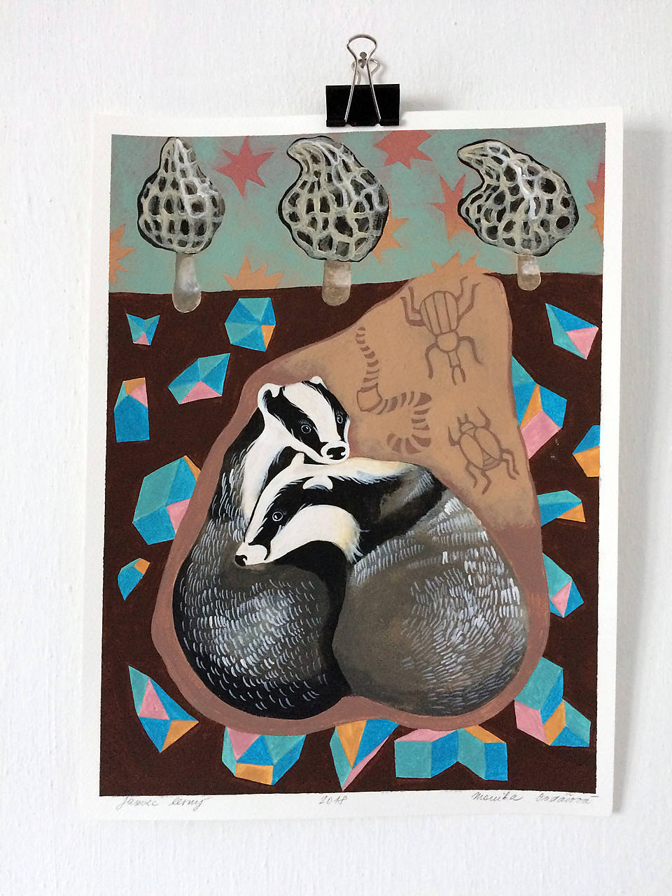 Print - Jazvec lesný / dent-de-lion - SAShE.sk