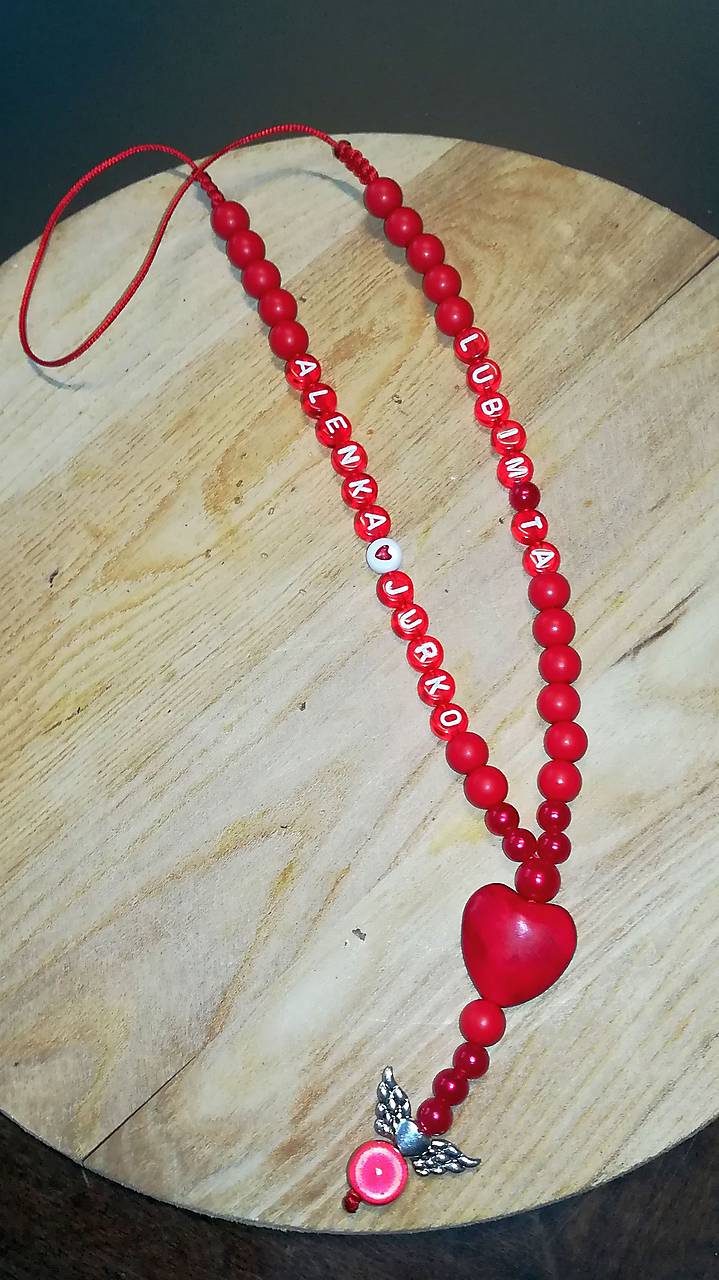 Prívesok alebo amulet do auta na želanie s textom menom alebo dátumom ...