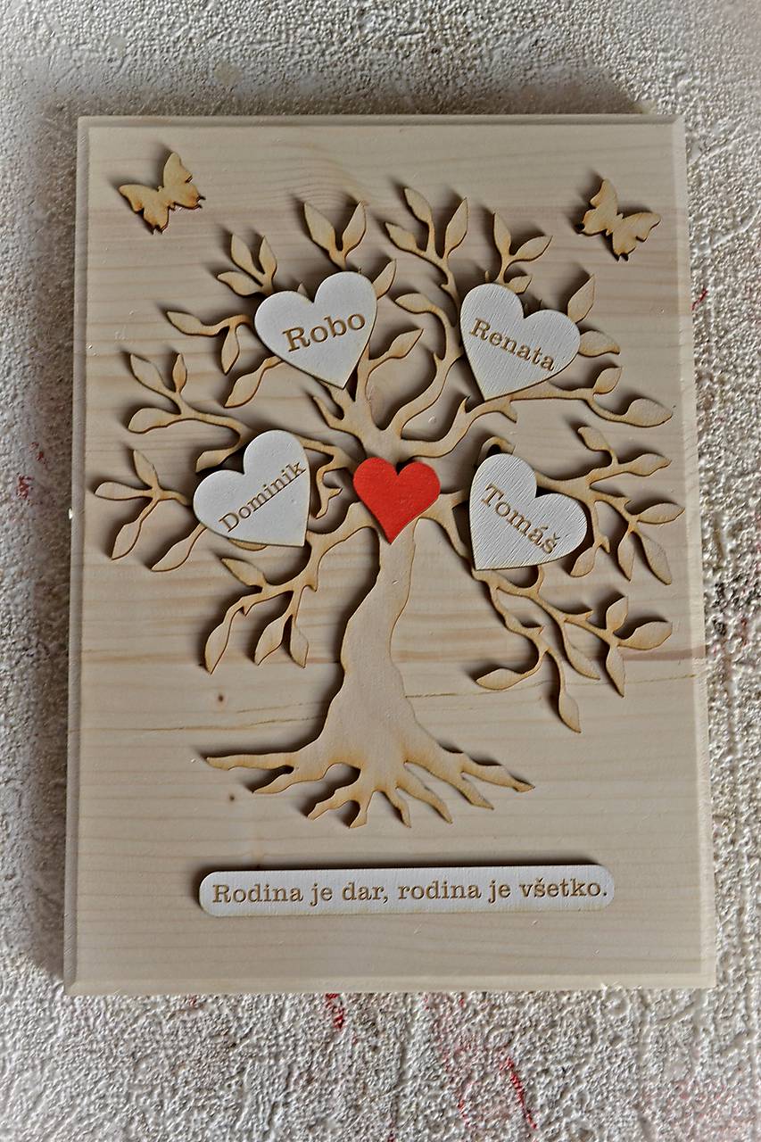 Rodinný strom A4 / sisanka - SAShE.sk - Handmade Tabuľky