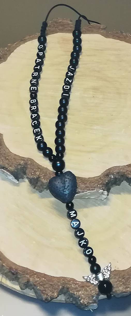 Prívesok alebo amulet do auta na želanie s textom menom alebo dátumom ...