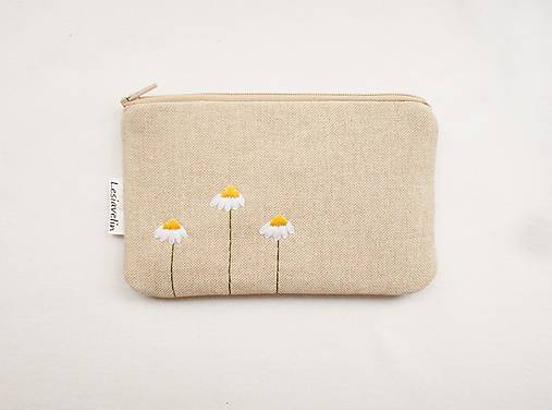 Peňaženka - Vyšívaná (Možnosť zvoliť kvietky) (Harmanček) / Lesiavelin ...