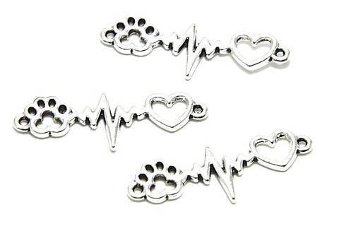 Prívesok / konektor labka s pulzom / wera.wera - SAShE.sk