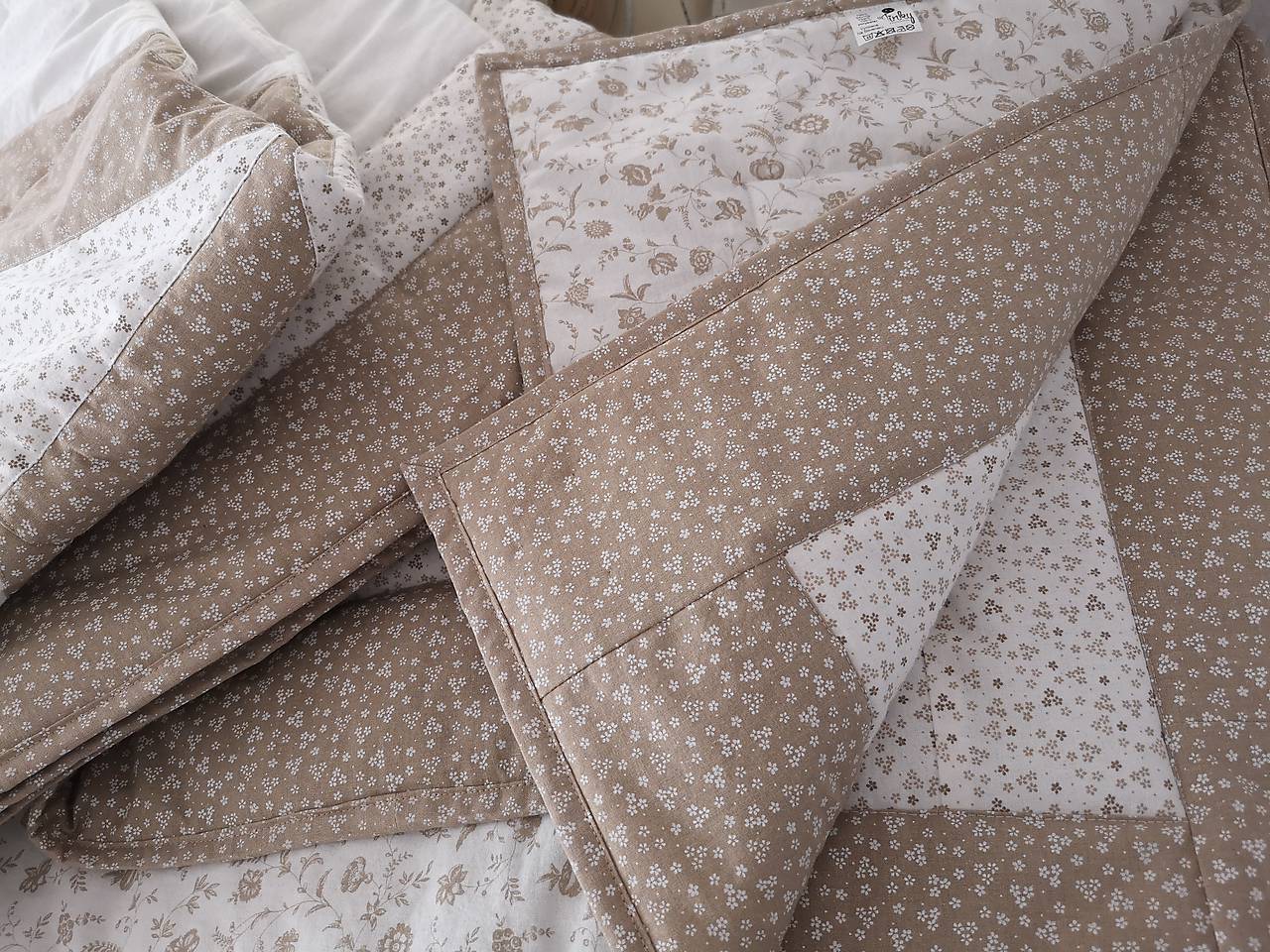 Patchwork deka - Natural Sand Beige / Predajnicka - SAShE.sk