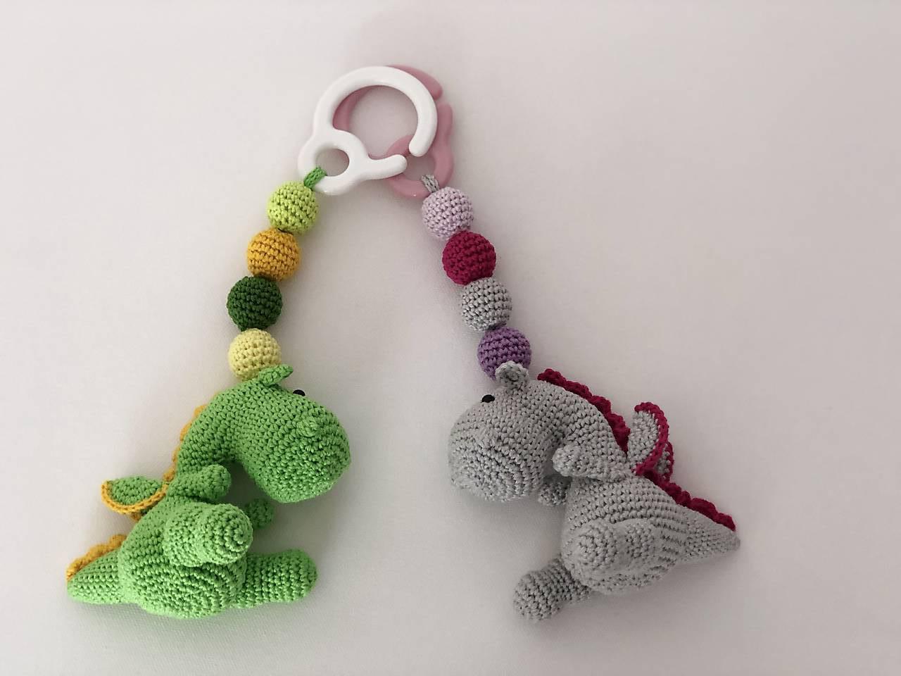 Háckovaná hrkálka Dragon / Crochet rattle Dragon / danmarible - SAShE ...
