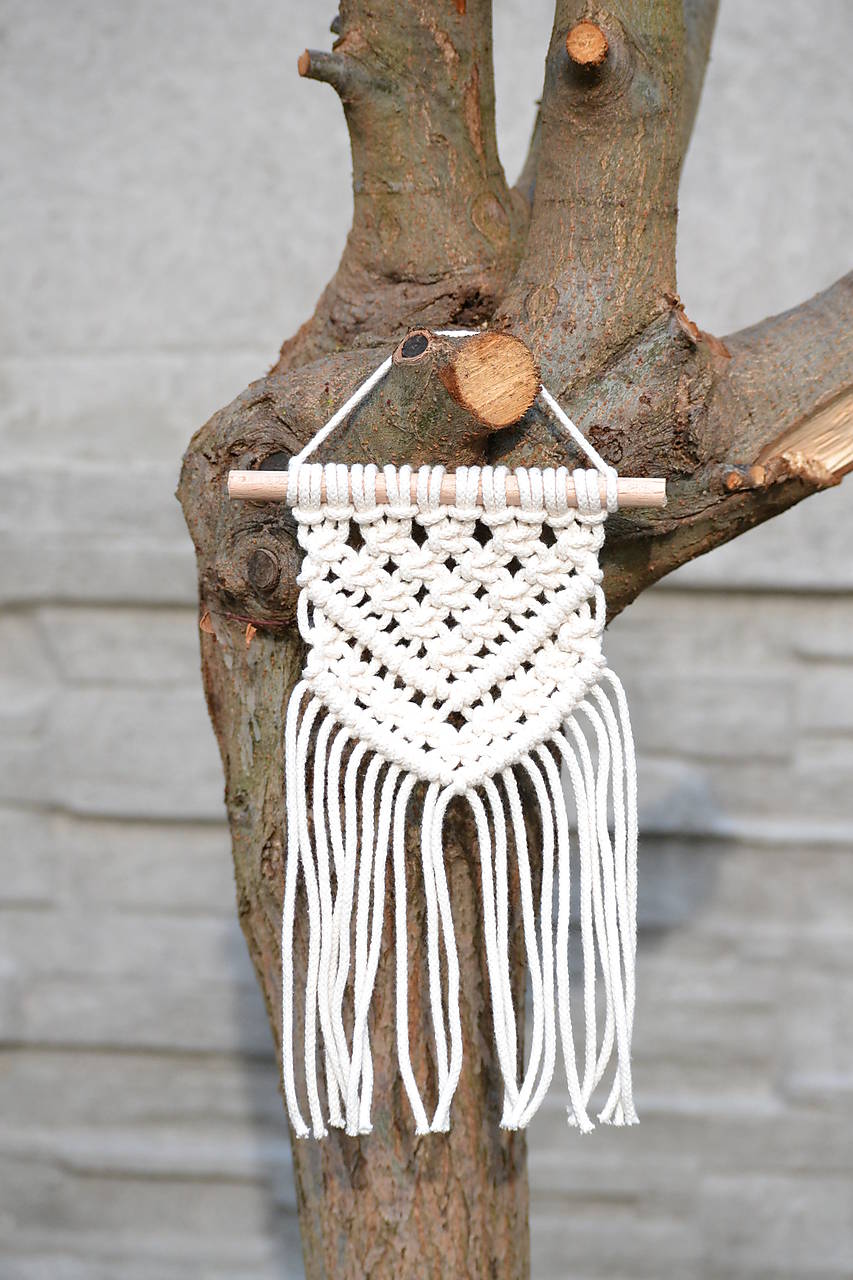 Malé macramé smotanové / macramelka - SAShE.sk