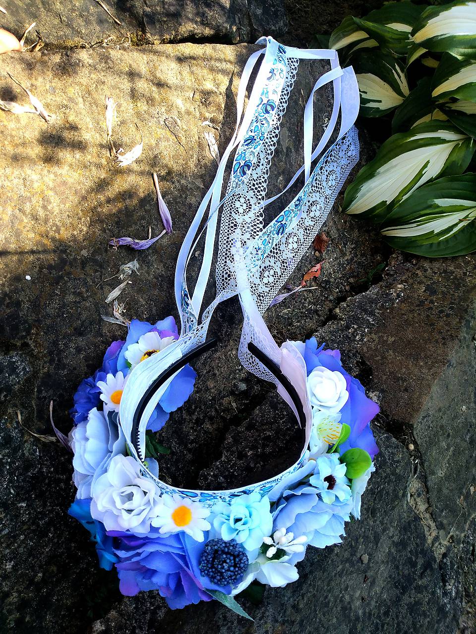 Parta Modrý kvet / Jasmina_handmade - SAShE.sk