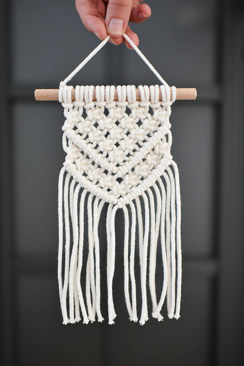 Malé macramé smotanové / macramelka - SAShE.sk