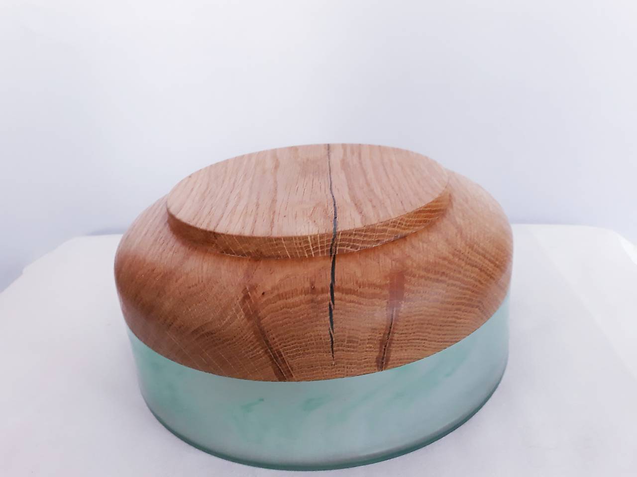 Miska dub + zelená živica / Gaiahobby - SAShE.sk