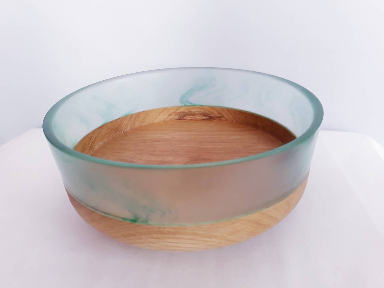 Miska dub + zelená živica / Gaiahobby - SAShE.sk