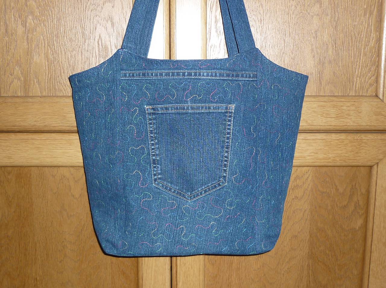 Ríflová taška (tmavomodrá 2) / A.No.HandArt - SAShE.sk