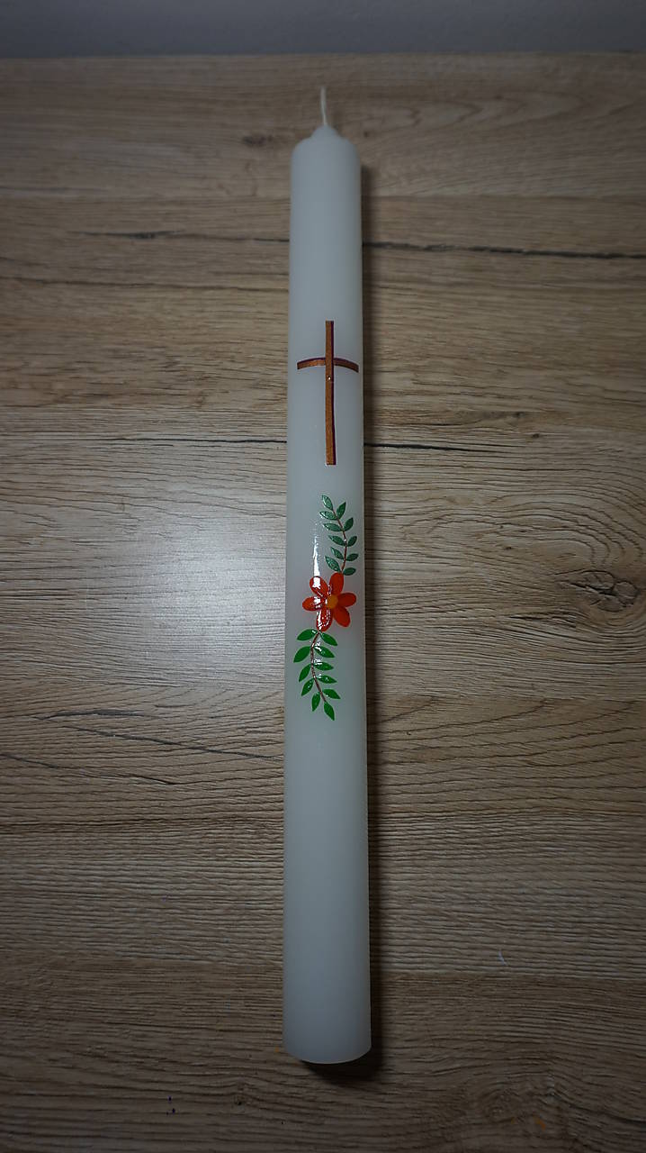 Krstná svieca červená / ZuzkaFox - SAShE.sk