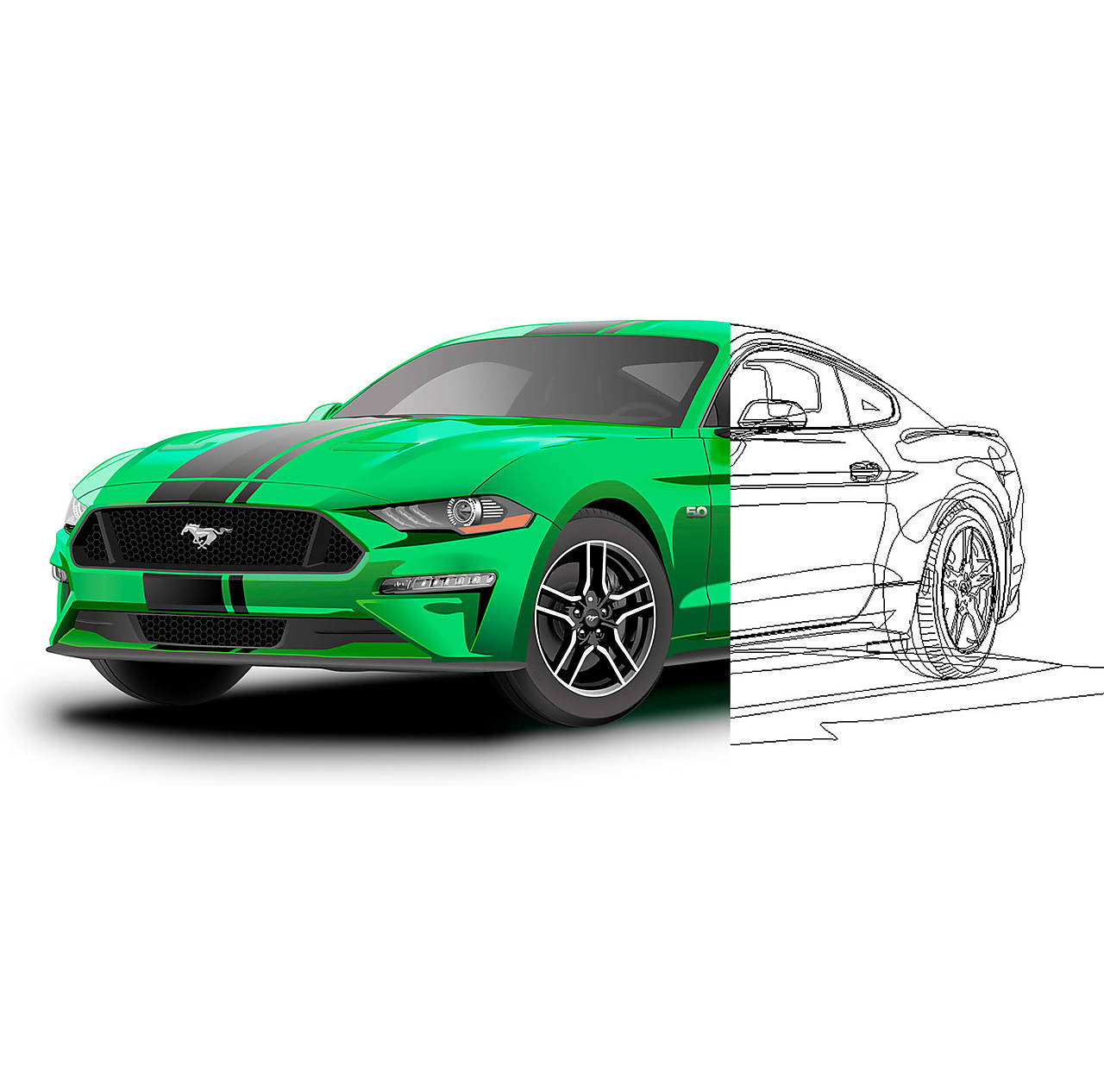 Ford Mustang Vector art / Artchi - SAShE.sk