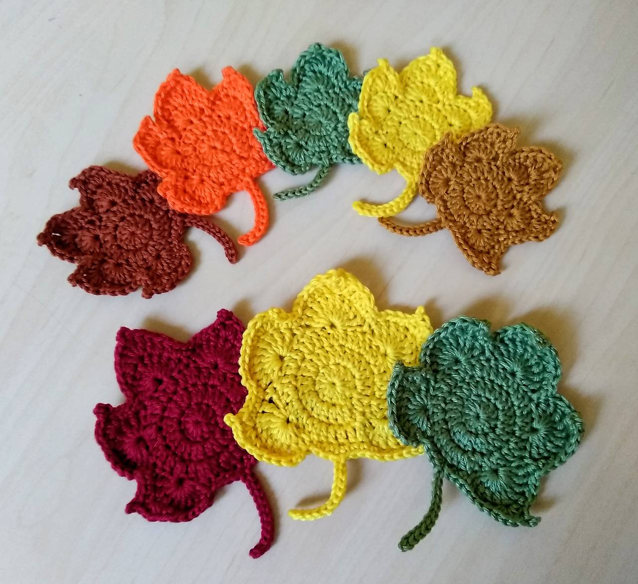 Háčkované podšálky jeseň / Dimira - SAShE.sk - Handmade Dekorácie