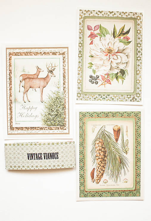 Vintage Vianoce - set pohľadníc (Set II.) / Lucy-Art - SAShE.sk