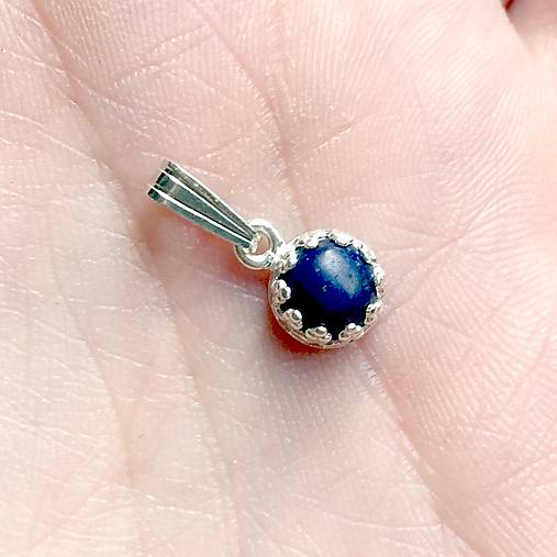 Mini Lapis Lazuli AG925 Pendant / Strieborný prívesok s lazuritom ...