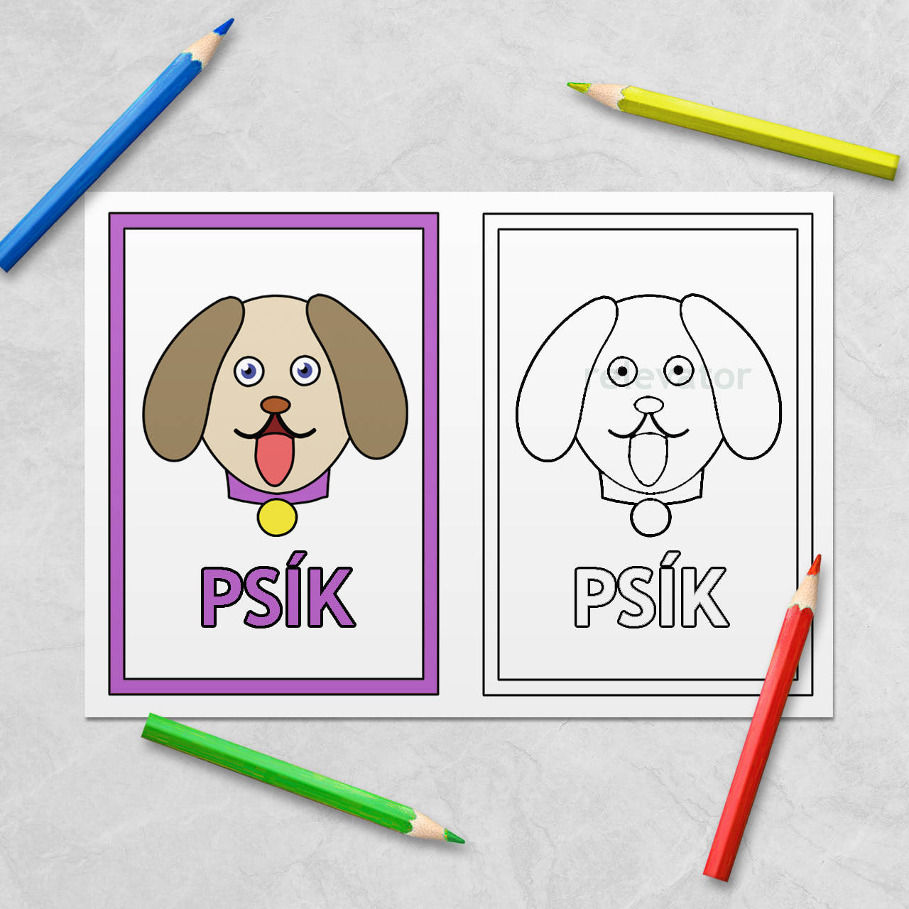 Trochu poučná omaľovánka zvieratká (psík) / relevator - SAShE.sk