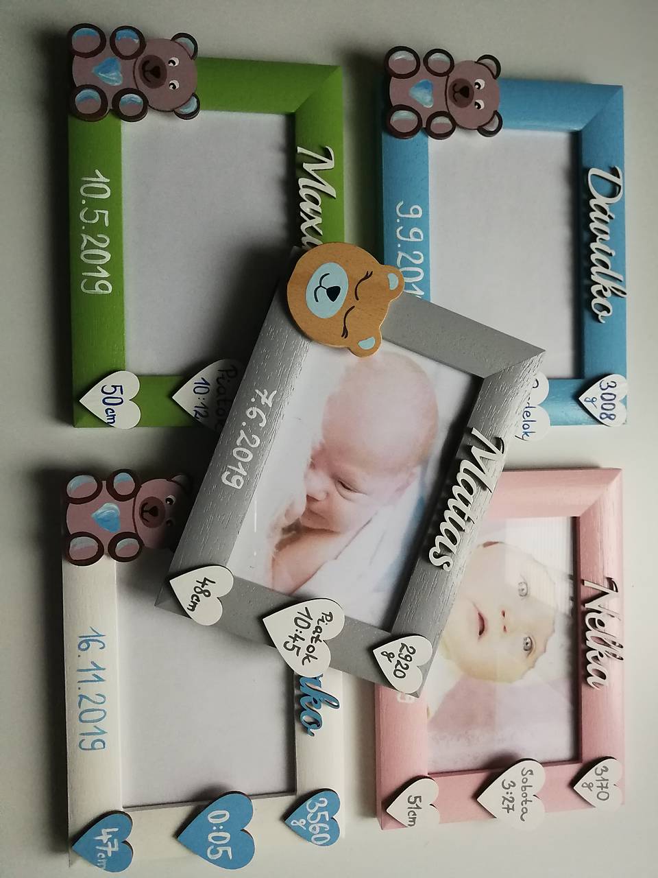 Fotorámik s údajmi o narodení / bavito - SAShE.sk