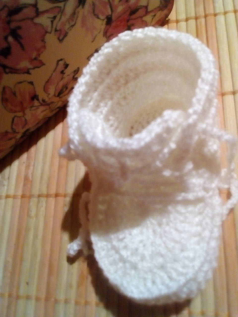 Detské biele háčkované botasky / Niko74 - SAShE.sk