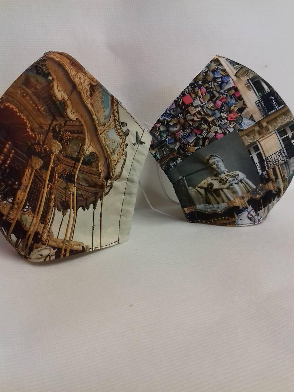 Dizajnové bavlnené rúška podšívané jemnučkým ľanom, tvarované, rôzne ...